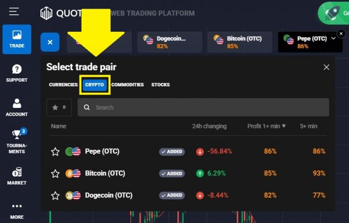 Pepe и Doge теперь доступны для торговли на платформе Quotex ...
